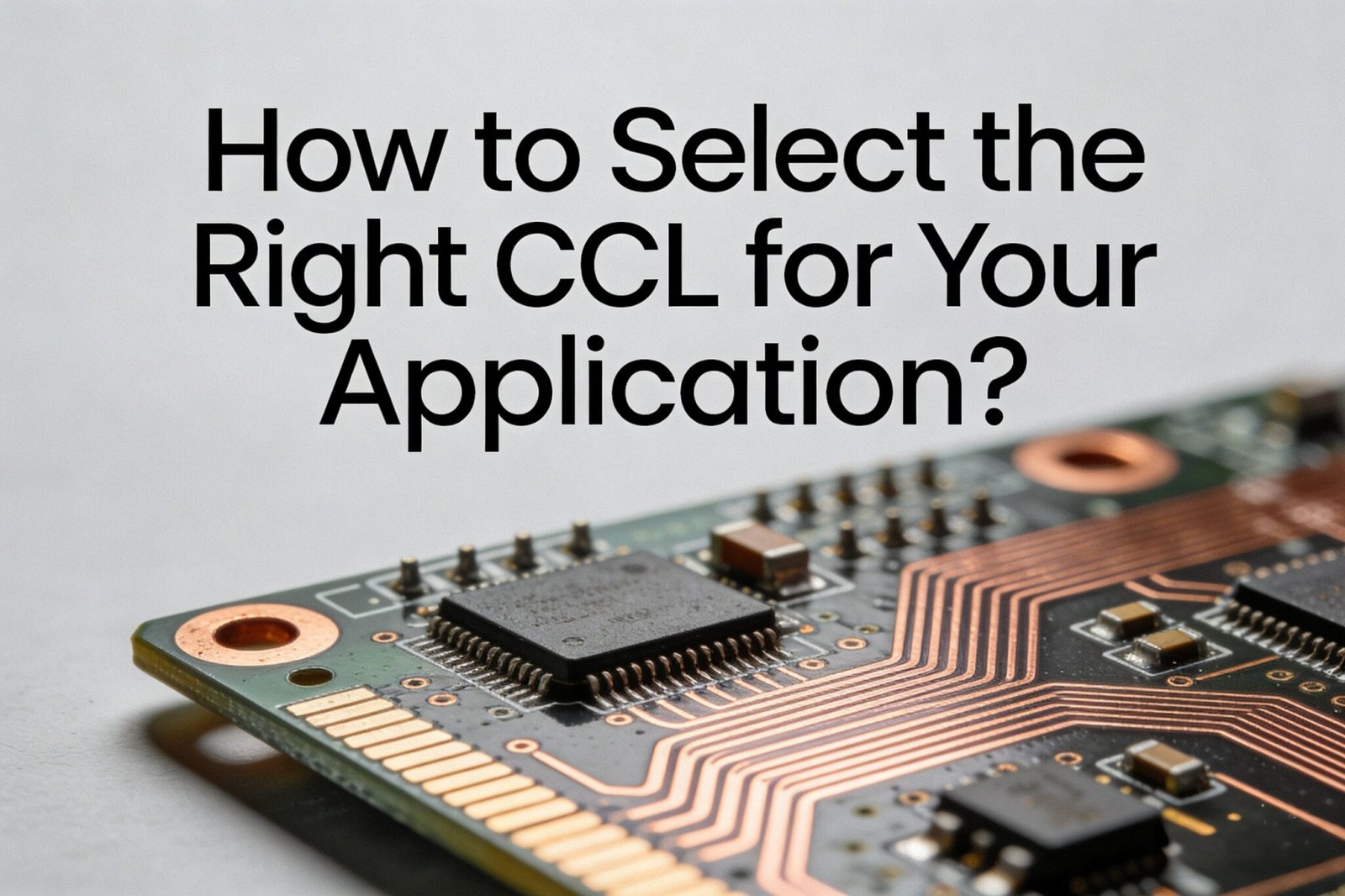How to Select the Right Copper Clad Laminate (CCL) for Your Application?